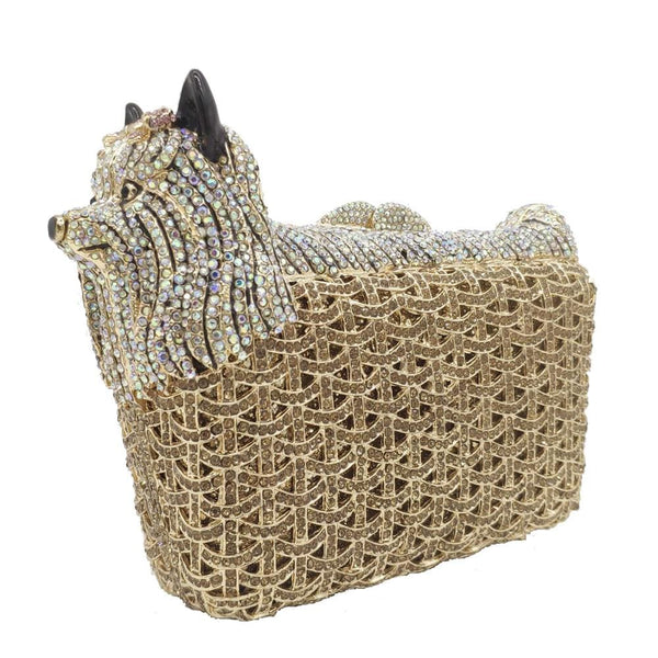 Full Crystal Doggy Puppy Clutch | WAAMII
