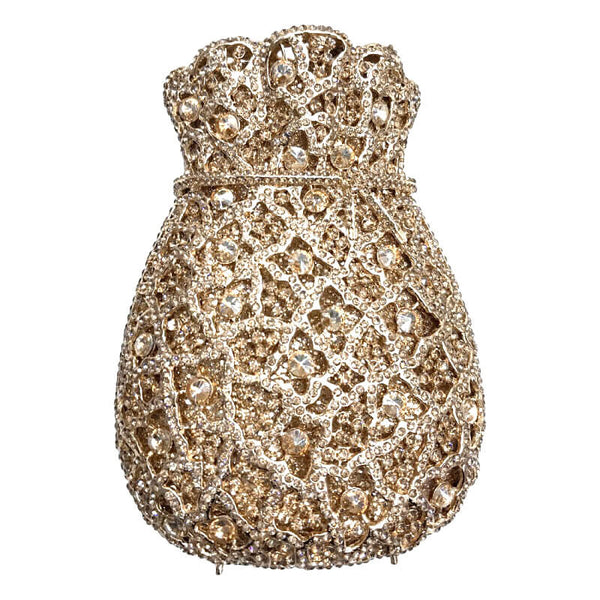 Multicolor Bundle Mouth Shape Purse Diamond Studded Clutch – WAAMII